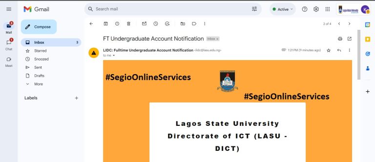 LASU RELEASES 1ST BATCH OF LIDC PORTAL ACTIVATION LINKS TO FRESHERS ...